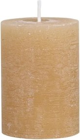 Medová široká svíčka Rustic pillar honey - Ø 7*10cm/ 40h
