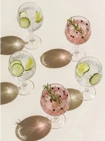 Křišťálové skleničky v sadě 4 ks na gin 650 ml Melodia – Lyngby Glas