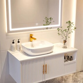 Rea Obdelníkové zrcadlo 80x60 cm s regulovatelným LED osvětlením