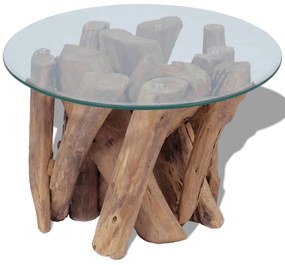 Konferenční stolek z masivního teaku 60 cm,  243473