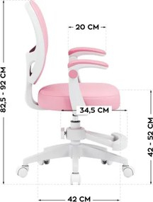 Dětská otočná židle Mark Adler Junior 3.1 Pink