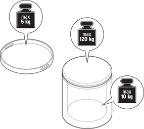 Tchibo - Odkládací stolek s podnosem a sedací funkcí - barva: šedá