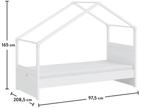 Čilek Dětská postel se stříškou 90x200 cm Montes White zelená