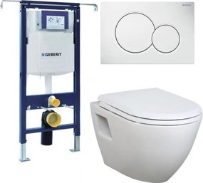 Geberit Duofix Speciál 111.355.00.5 komplet do bytových jader se závěsným WC Creavit TERRA TP325 + bidet 2v1