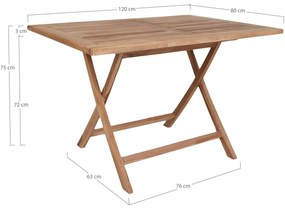 House Nordic Jídelní stůl Oviedo z teakového dřeva