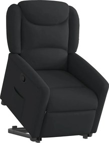 Zvedací polohovací křeslo černé textil 3303196