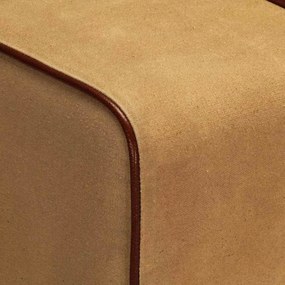 Lavice gymnastický kůň 58 cm hnědá pravá kůže a mangovník 320785