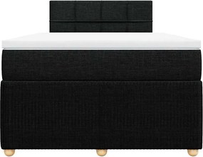 Box spring postel s matrací černá 120x190 cm textil 3289697