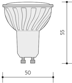 PANLUX SMD 18 LED DELUXE světelný zdroj 230V GU10  teplá bílá