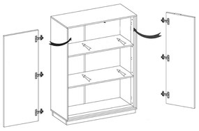 KEKS | komoda K15 | 89 cm | artisan/kašmír/dřevo dub