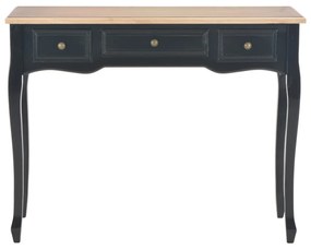 vidaXL 280046 Marketos Dressing Console Table with 3 Drawers Black