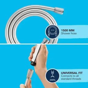 Grohe Hadice - Sprchová hadice VitalioFlex Silver 1.5 m chrom