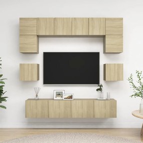 8dílný set TV skříněk dub sonoma kompozitní dřevo 3079006
