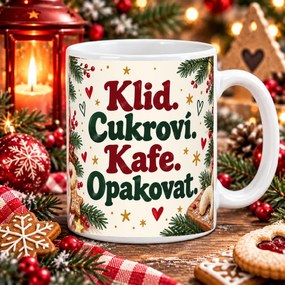 Vánoční hrnek 300 ml – Klid, cukroví a kafe