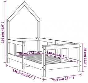 Dětská domečková poste Dekorhome 80 x 200 cm