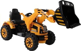 LEAN CARS Elektrický traktor s bagrem oranžový