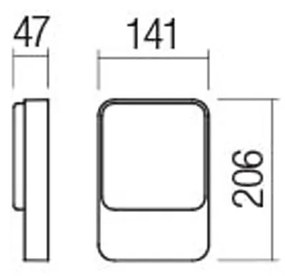 Redo 90128 nástěnné LED svítidlo Colin matně bílé, 9W, 4000K, 20,6cm