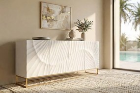 Designová komoda Shayla 177 cm bílé mango