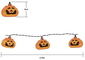 Světelný řetěz počet žárovek 8 ks na baterky délka 210 cm Halloween – Star Trading
