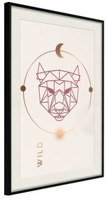 Plakát Divokost srdce - zvíře a sluneční soustava v geometrické abstrakci