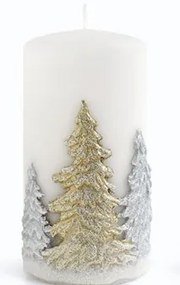Dekorativní svíčka Winter Trees III bílá