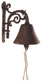 Zahradní zvonek Vilma, 20x19 cm, litina, hnědá