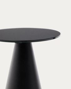 Kulatý odkládací stolek se skleněnou deskou ø 30 cm Wilshire – Kave Home