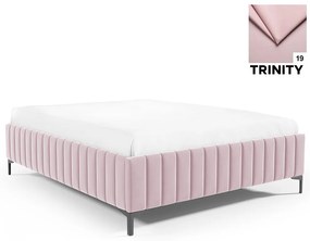 Eka Čalouněná postel CARLO 120x200 cm Barva látky Trinity: (2310) Růžová, Úložný prostor: S dřevěným rámem úložného prostoru