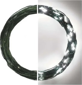 Vánoční osvětlení EMOS D3AC05 ZY1914T 150LED nano řetěz zelený 15m studená bílá s časovačem