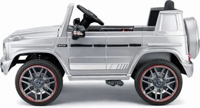 LEAN CARS Elektrické autíčko Mercedes AMG G 63 stříbrné lakované