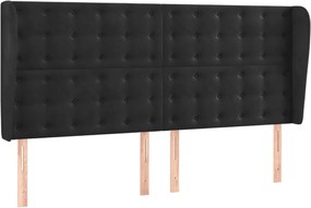 Box spring postel s matrací a LED černá 180x200 cm samet 3136379