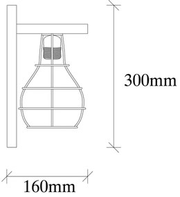 Nástěnné svítidlo EREBOS 1xE27/40W/230V