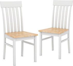 Costway Sada 2 jídelních židlí bezruké kuchyňské židle s ergonomickým opěradlem