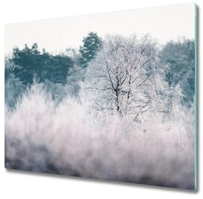 Skleněná krájecí deska Zimní stromy 60x52 cm