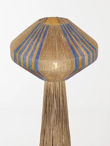 Modrá/v přírodní barvě provazová stojací lampa (výška 152 cm) Abby – Nova Luce