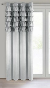ZATEMŇOVACÍ ZÁVĚS NA KROUŽCÍCH AURA 140X250 CM STŘÍBRNÁ