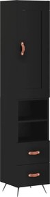 vidaXL Skříň highboard 34,5 x 34 x 180 cm kompozitní dřevo [3200234] Barva: Černá