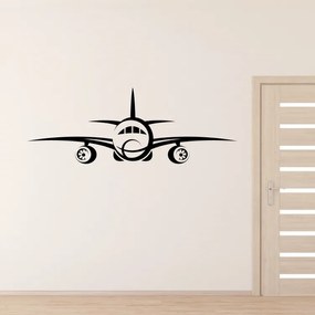 Civilní letadlo - vinylová samolepka na zeď 100x36cm