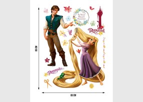 Dětská samolepka na zeď Disney Locika a Flynn | 65 x 85 cm | DDK852
