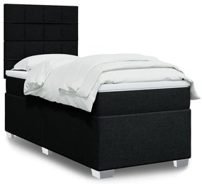 Box spring postel s matrací černá 80 x 200 cm textil 3290317