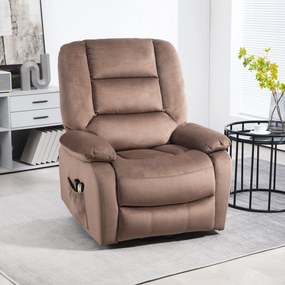 HOMCOM TV křeslo se stojanem, elektrické polohovací křeslo, s masážní funkcí, funkcí polohování, vyhřívání, polyester, 90x93x110cm