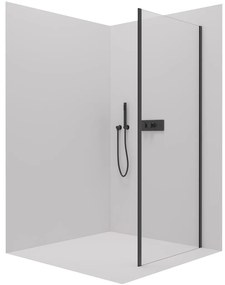 CERANO - Sprchová zástěna pro dveře Santini a Ferri L/P - černá matná, transparentní sklo - 90x195 cm - jednodílná pevná