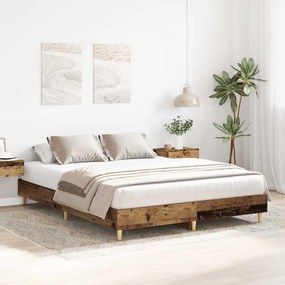 Rám postele bez matrace Staré dřevo 150x200 cm kompozitní dřevo 3328715