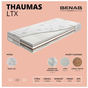 Pěnová matrace Benab Thaumas LTX 200x120 cm (T4/T5). 763523