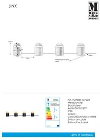 Markslöjd 107203 - Křišťálová stolní lampa JINX 4xGU10/6W/230V