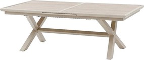 DEOKORK Hliníkový stůl BERGAMO 250/330 cm (ivory)