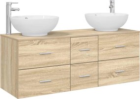 Sada koupelnového nábytku 3 ks Dub sonoma 49,5 x 44,5 x 65 cm 3405909