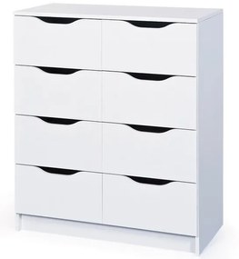 Komoda s 8 zásuvkami Westphalen, bílá