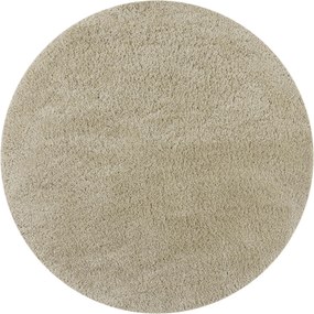 Kusový koberec Shaggy Teddy Natural kruh, 133x133 (priemer) kruh, béžová, detská izba, Flair Rugs