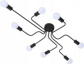 Toolight - Stropní / nástěnné svítidlo Agaro Spider 8xE27, černá, OSW-06606